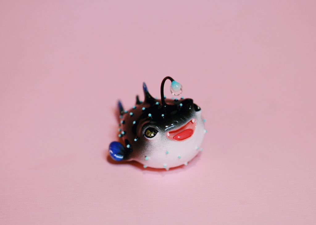 Pufferfish Polymer Clay Figurine OOAK (Glows in the dark) — Fox Luu ...